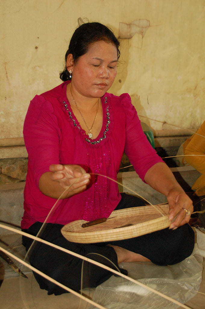3-4S TRAY Open Cross Weave - Small – Baskets of Cambodia
